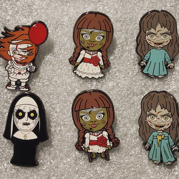 WB Horror | Accessories | Horror Movie Character Enamel Pins Set | Poshmark